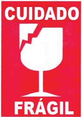 Etiqueta Adesiva Cuidados Frágil - Este Lado para Cima - Etiquetas ...